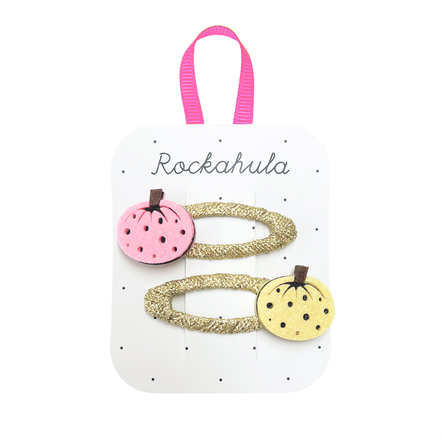 Spotty Pumpkin Clips – Rockahula Kids